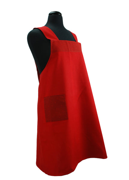 Japanese Apron Dots Red – Rain Goose Textiles